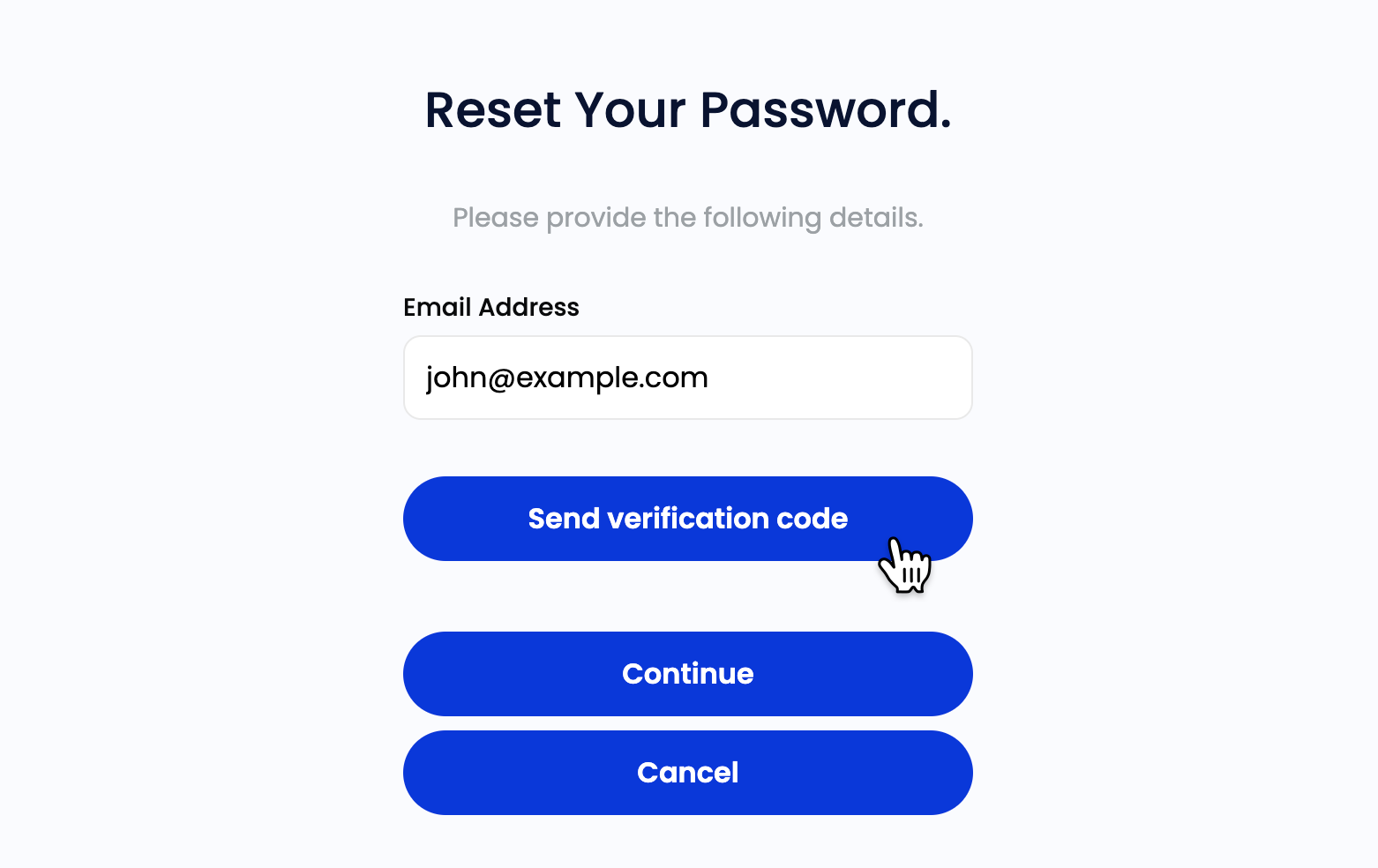 Resetting Forgotten Password